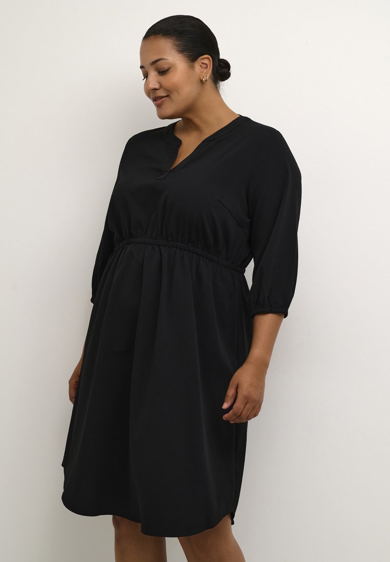 Kaffe Curve Day dress - black deep/mottled black - Zalando.ie