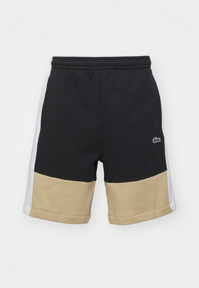 Lacoste ELEVATED COLORBLOCK - Tracksuit bottoms - black/flour/croissant ...