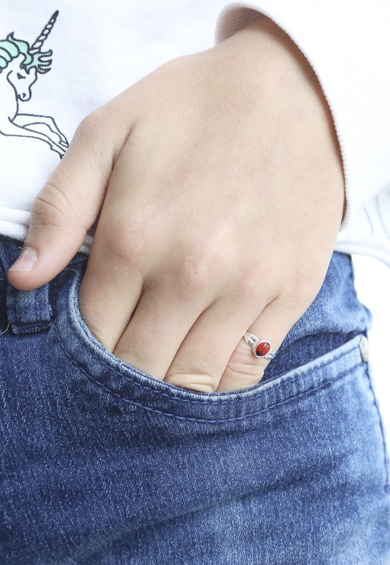 Lucardi MARIENKÄFER - Ring - silver/silberfarben - Zalando.de