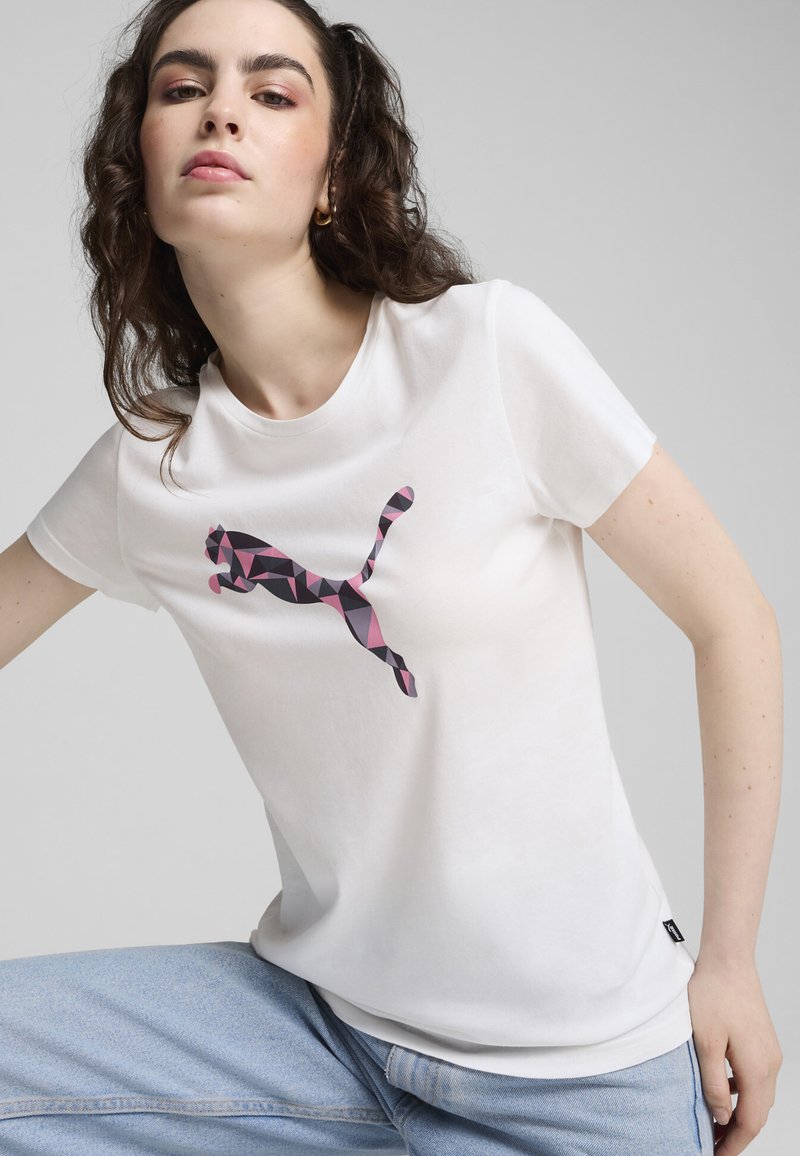 Puma GRAPHICS CAT - T-shirts print - white/hvid - Zalando.dk
