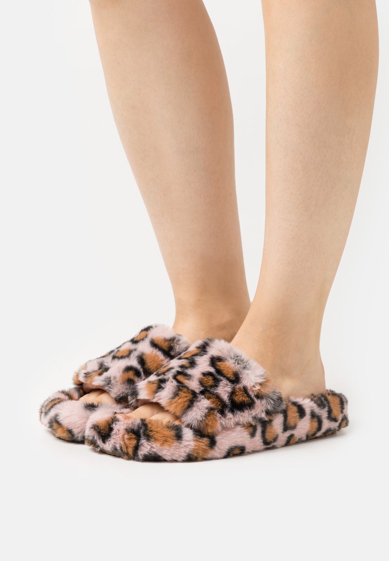 ONLY SHOES ONLHARPER TEDDY SLIDE - Pantoffels - light pink/brown/roze ...