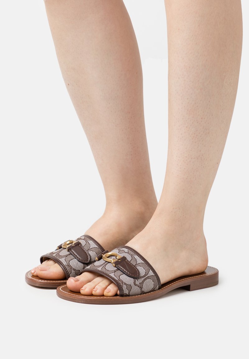 COACH INA JACQUARD - Slip-ins - maple/oak/brun - Zalando.se