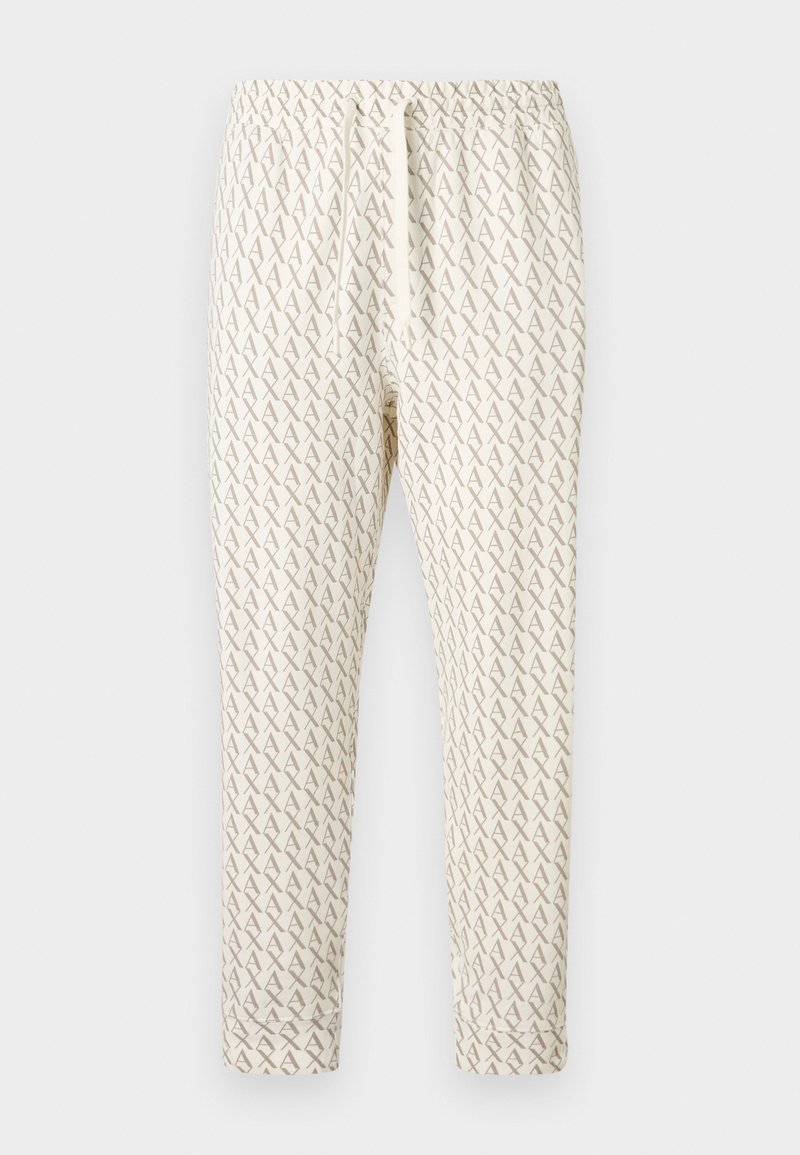 Armani Exchange AX LOGO JOGGER PANTS - Jogginghose - off white/ash ...