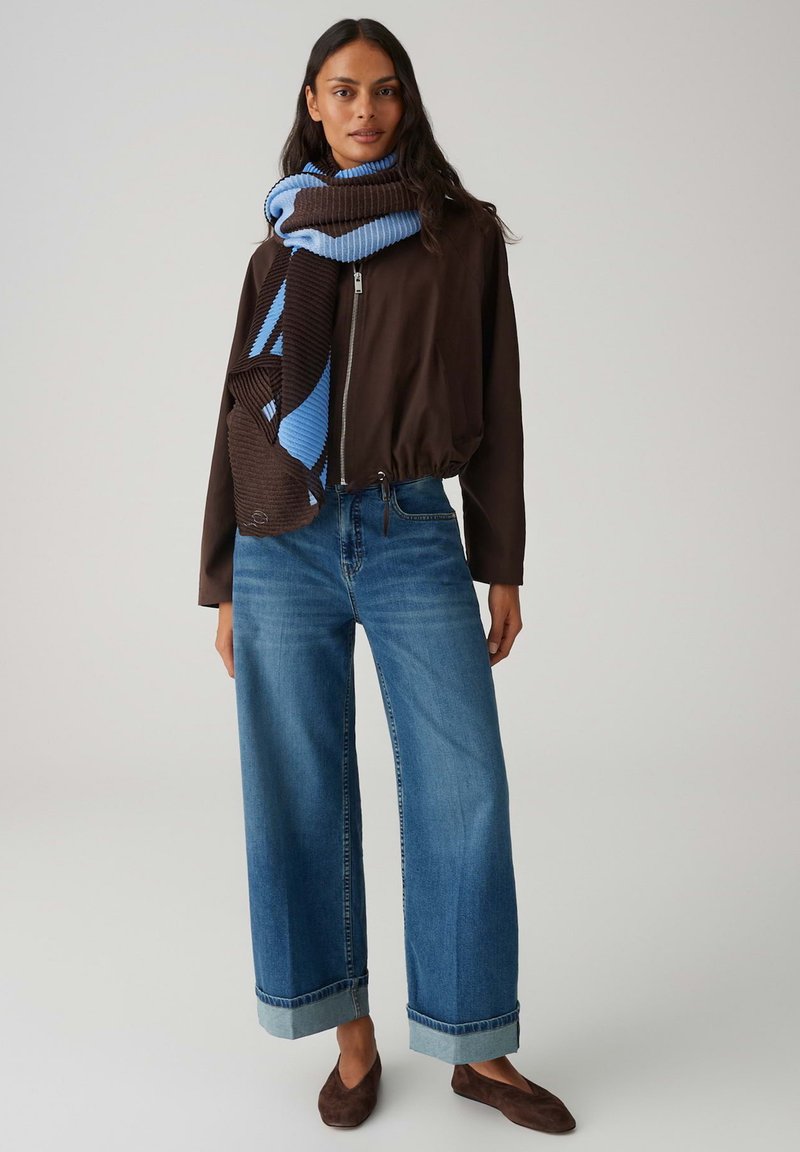 OPUS VERSATILE PLEATED NECK IN RETRO DESIGN - Scarf - water blue/blue ...