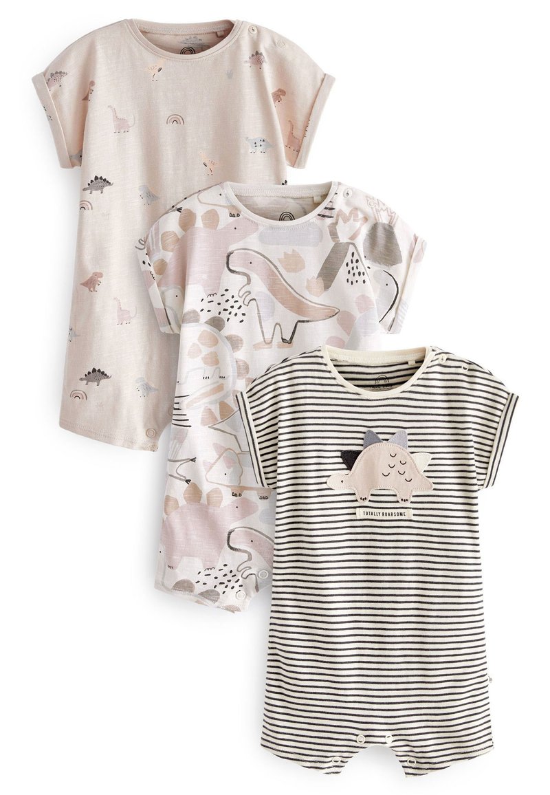 Next BABY ROMPERS 3 PACK - Jumpsuit - black cream dino/beige - Zalando.ch