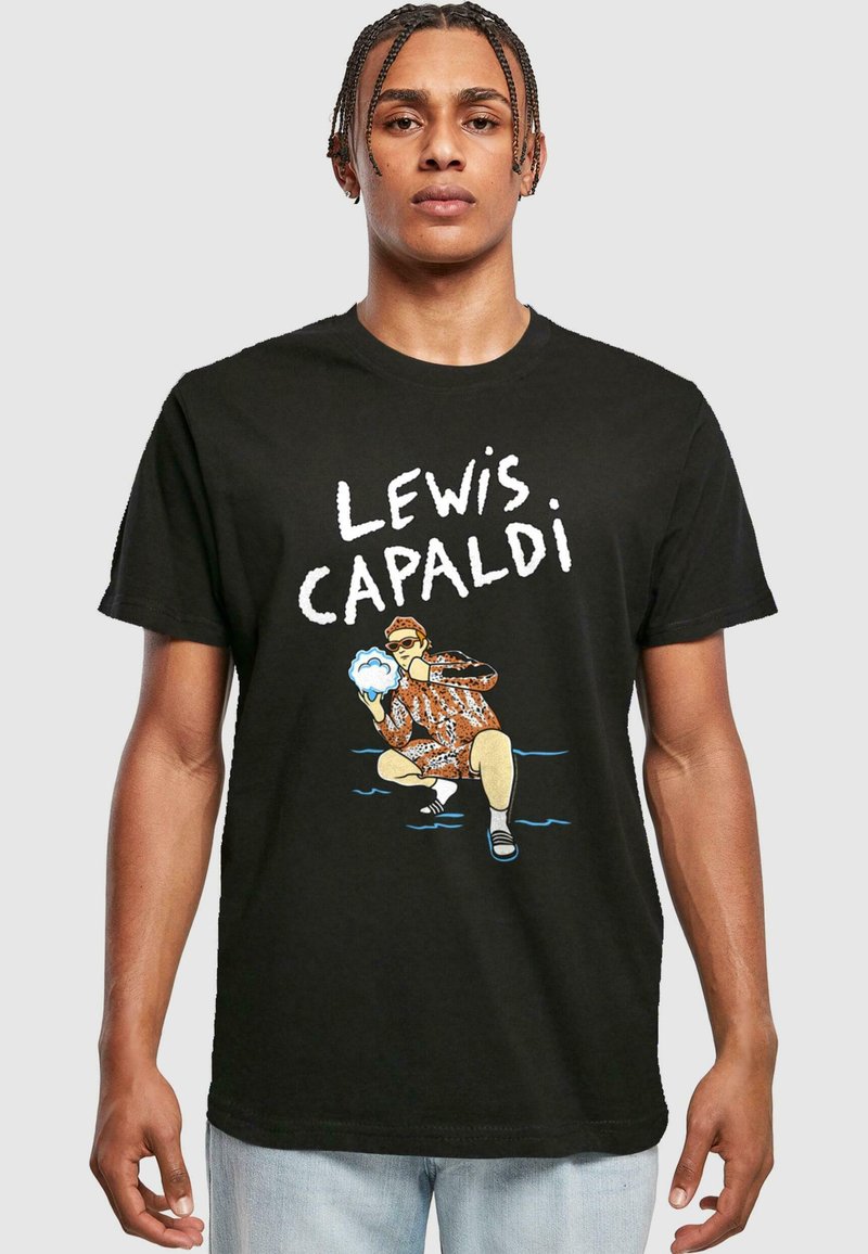 Merchcode LEWIS CAPALDI - SNOWLEOPARD - T-Shirt print - black/schwarz ...
