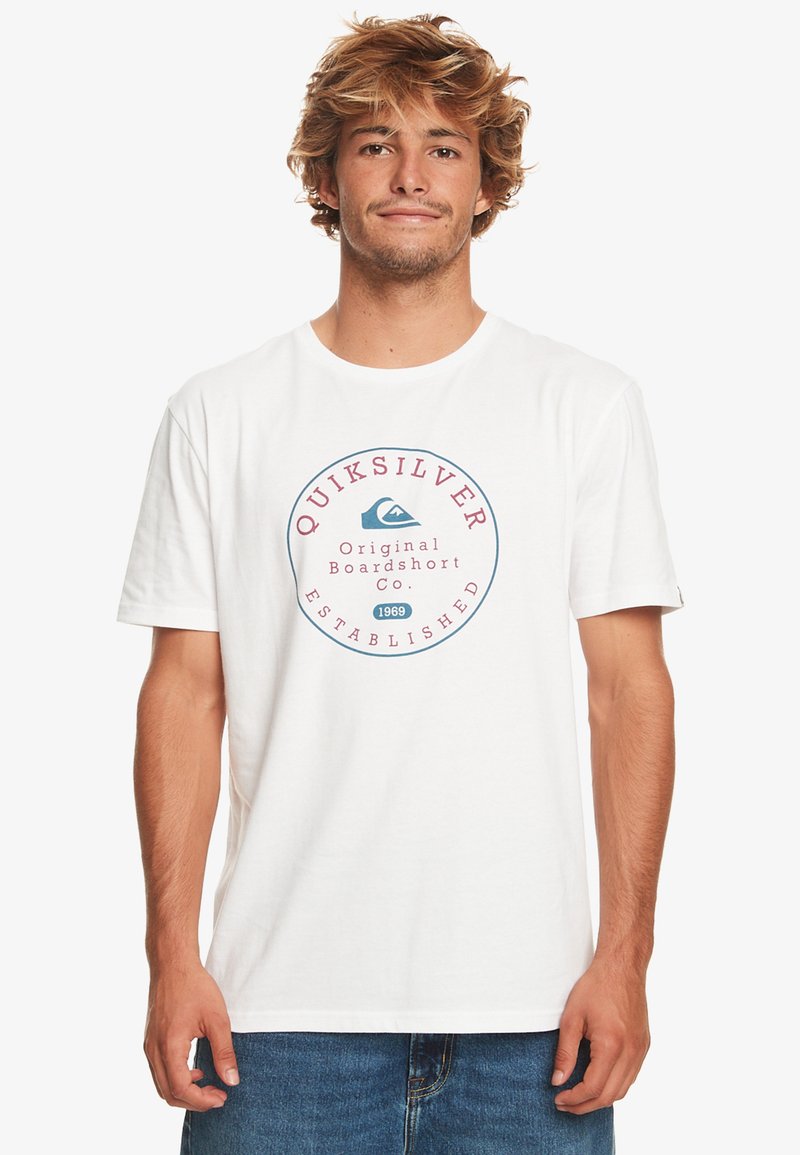 Quiksilver CIRCLE TRIM - T-Shirt print - off-white/offwhite - Zalando.de