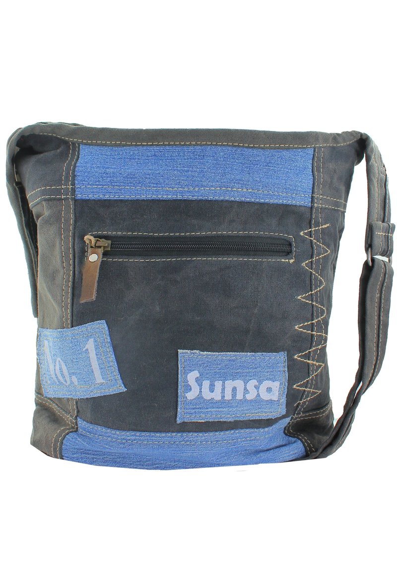Sunsa Across body bag - schwarz/blau/black - Zalando