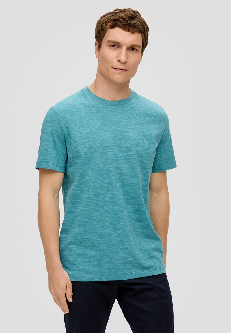 s.Oliver CREW NECK - T-Shirt basic - türkis/royal-meliert - Zalando.de