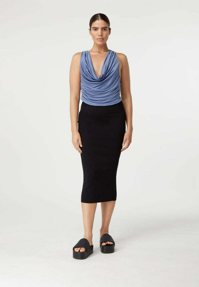 GAUGE81 JUARA DRAPED - Blouse - storm/blue-grey - Zalando