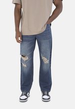 Night Addict RIPPED STRAIGHT LEG JEANS- REGULAR LENGTH - Jeans Relaxed ...