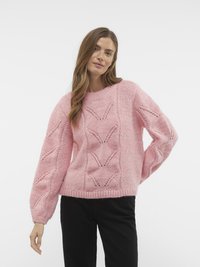 Vero Moda VMSOF O NECK - Strickpullover - sachet pink/pink - Zalando.de