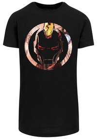 F4NT4STIC MARVEL IRON MAN MONTAGE SYMBOL - Triko s potiskem - black ...