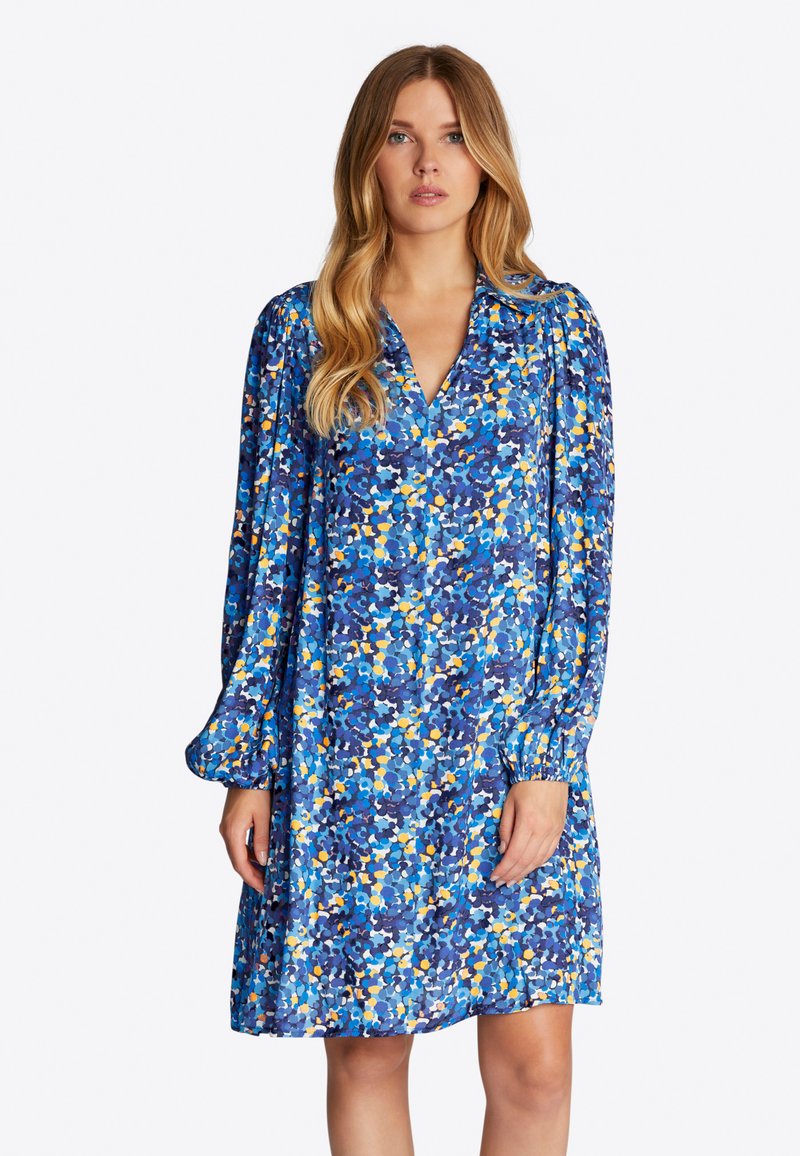 Rich & Royal BEDRUCKTES MINI - Day dress - midnight blue/dark blue ...