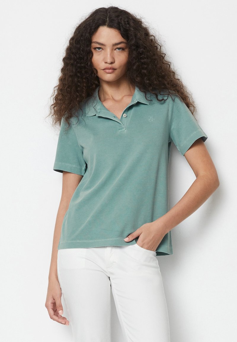 Marc O'Polo REGULAR - Polo shirt - soft teal/green - Zalando