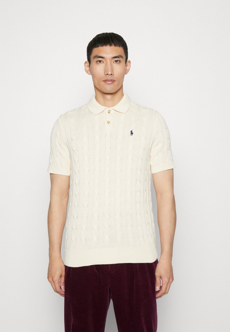 Polo Ralph Lauren Cable Knit Cotton Polo Collar Sweater Piké