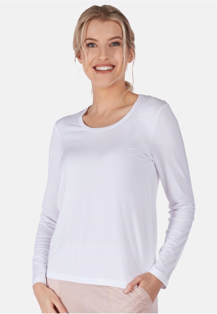 Huber Bodywear Pyjama top - white - Zalando.de