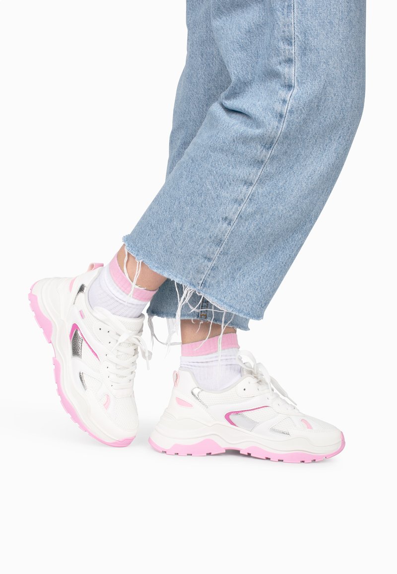 Posh by Poelman Baskets basses - white with pink combination/blanc ...