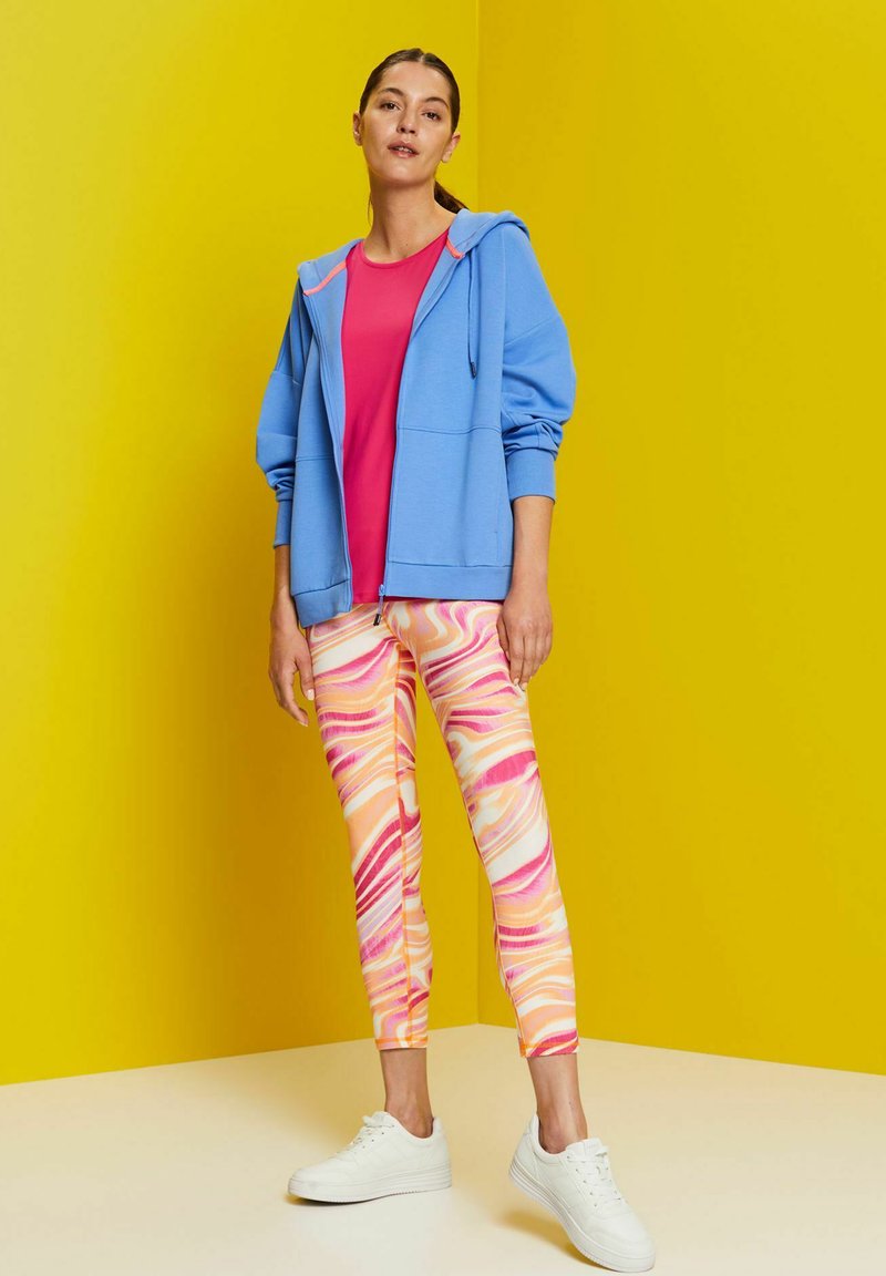 Esprit Sports Sweater met rits - light blue lavender/paars gemêleerd ...