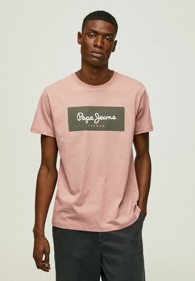 Pepe Jeans BASIC AARON - T-Shirt print - bleach pink/pink - Zalando.de