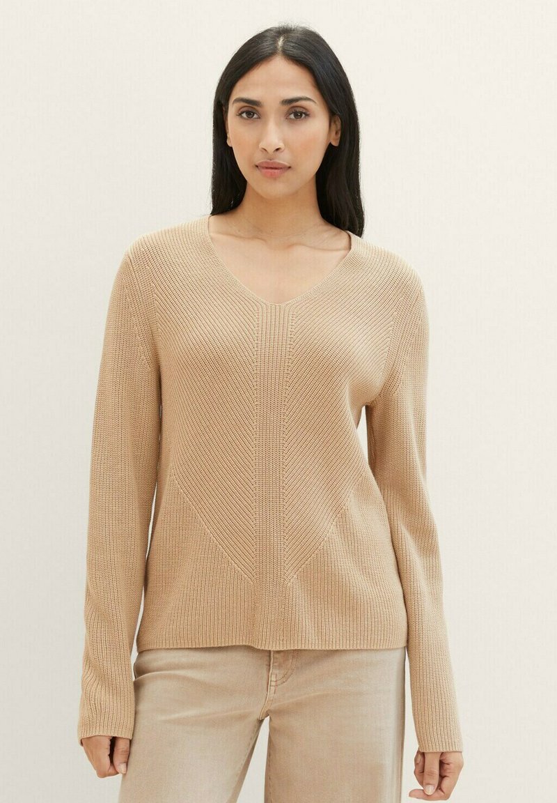 TOM TAILOR Maglione - sandy beige/beige - Zalando.it