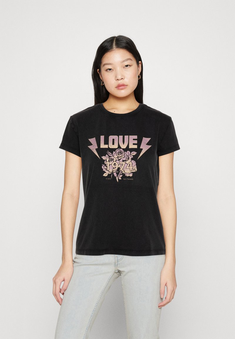 JDY JDYFAROCK - Camiseta estampada - black/negro - Zalando.es