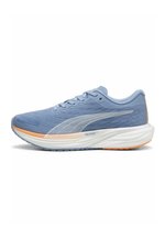 Puma DEVIATE NITRO - Neutral running shoes - zen blue neon citrus/blue ...