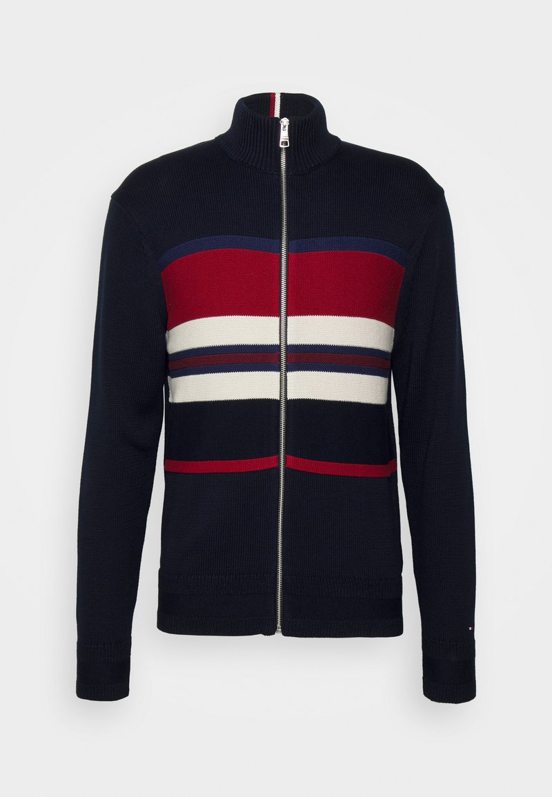 Tommy Hilfiger Seasonal Stripe Zip Through Cardigan Desert Sky
