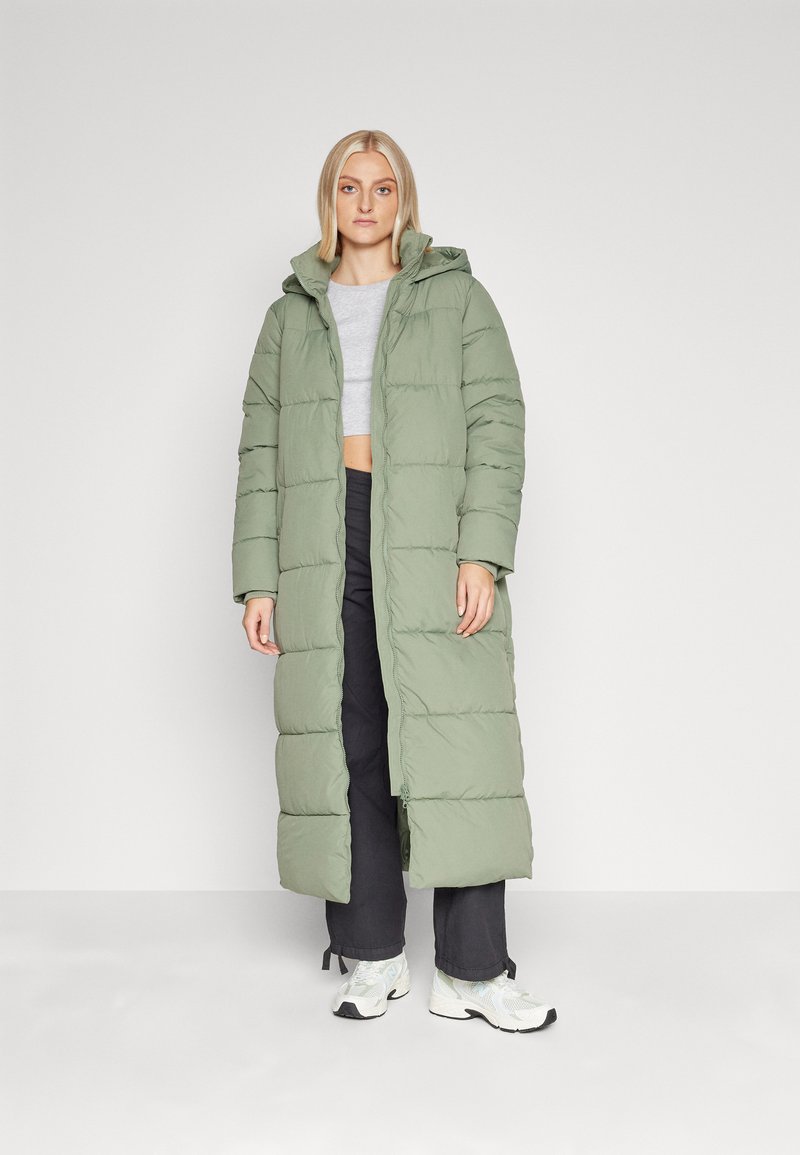 Pieces PCKATJA LONG PUFFER JACKET - Talvitakki - sea spray/vihreä ...