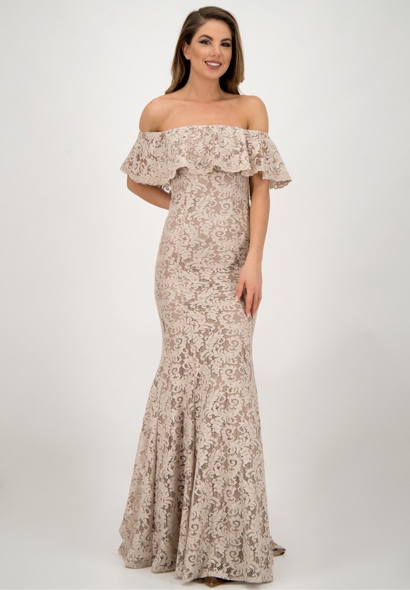 Erstaunlich Kleid Beige Lang Bilder