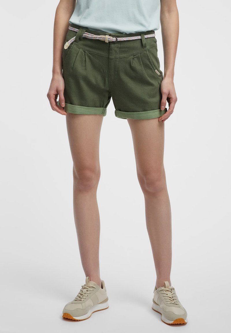 Ragwear HEEVEN A - Shorts - dark olive/olive - Zalando.de