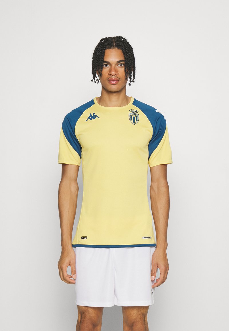 Kappa Sports T-shirt - yellow mustard/blue darkness/yellow - Zalando.co.uk