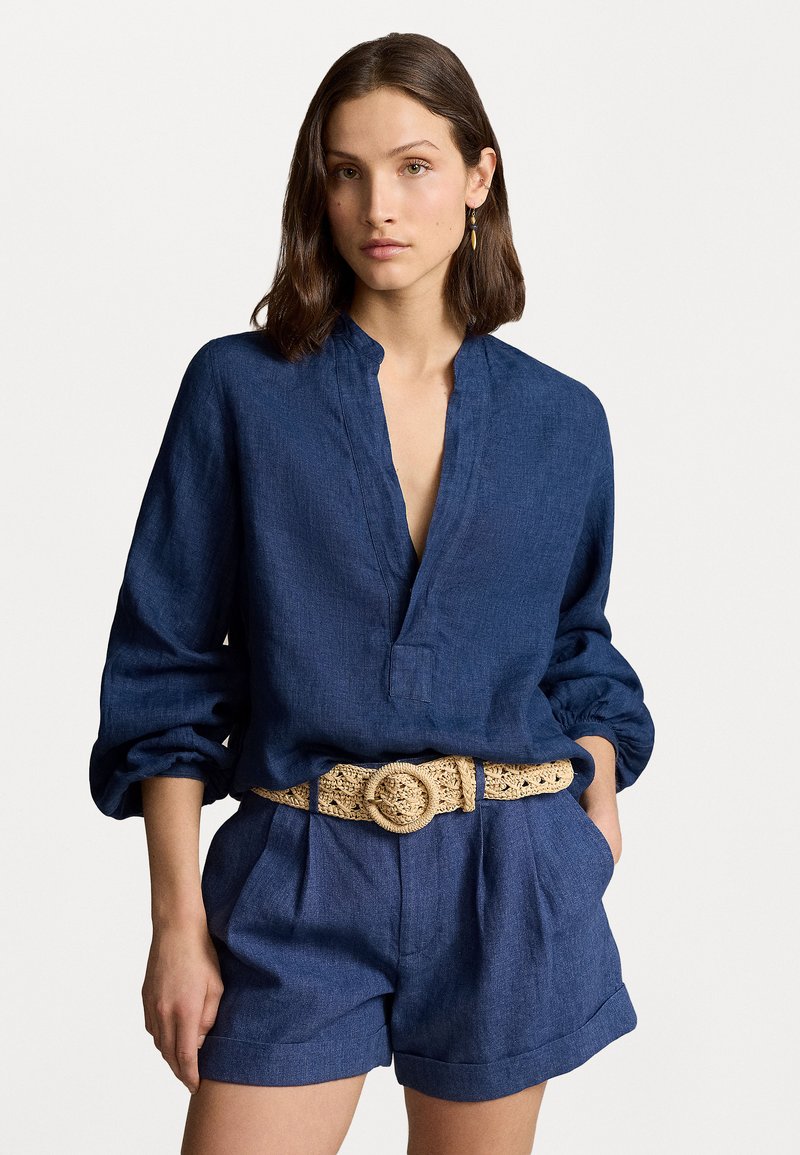Polo Ralph Lauren SINA LONG SLEEVE BLOUSE - Bluse - dark blue/blau - Zalando.de