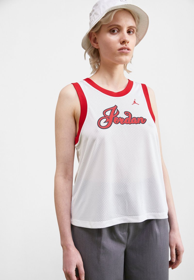 Jordan TANK - Top - white/gym red/blanco - Zalando.es