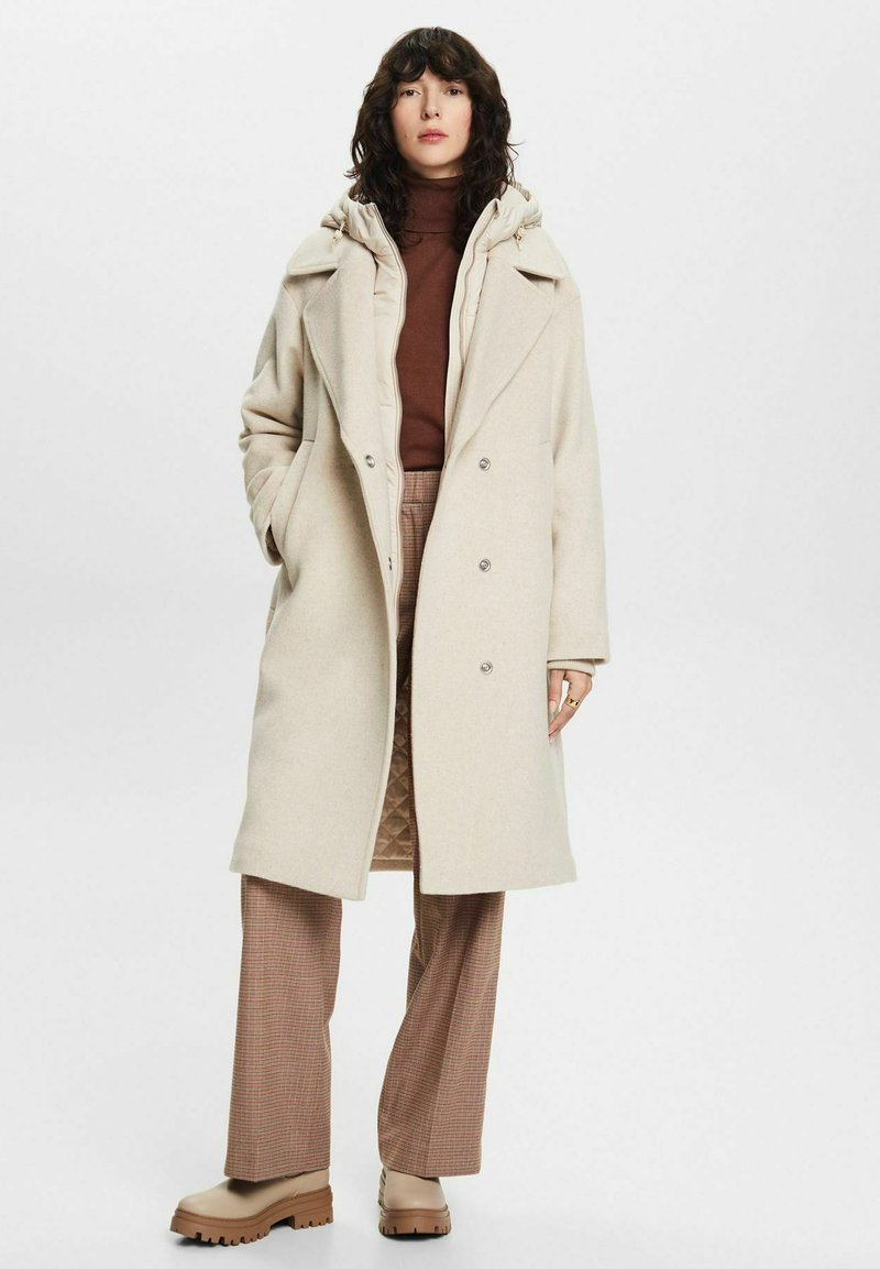 Esprit Collection Classic coat - ice/off-white - Zalando.ie