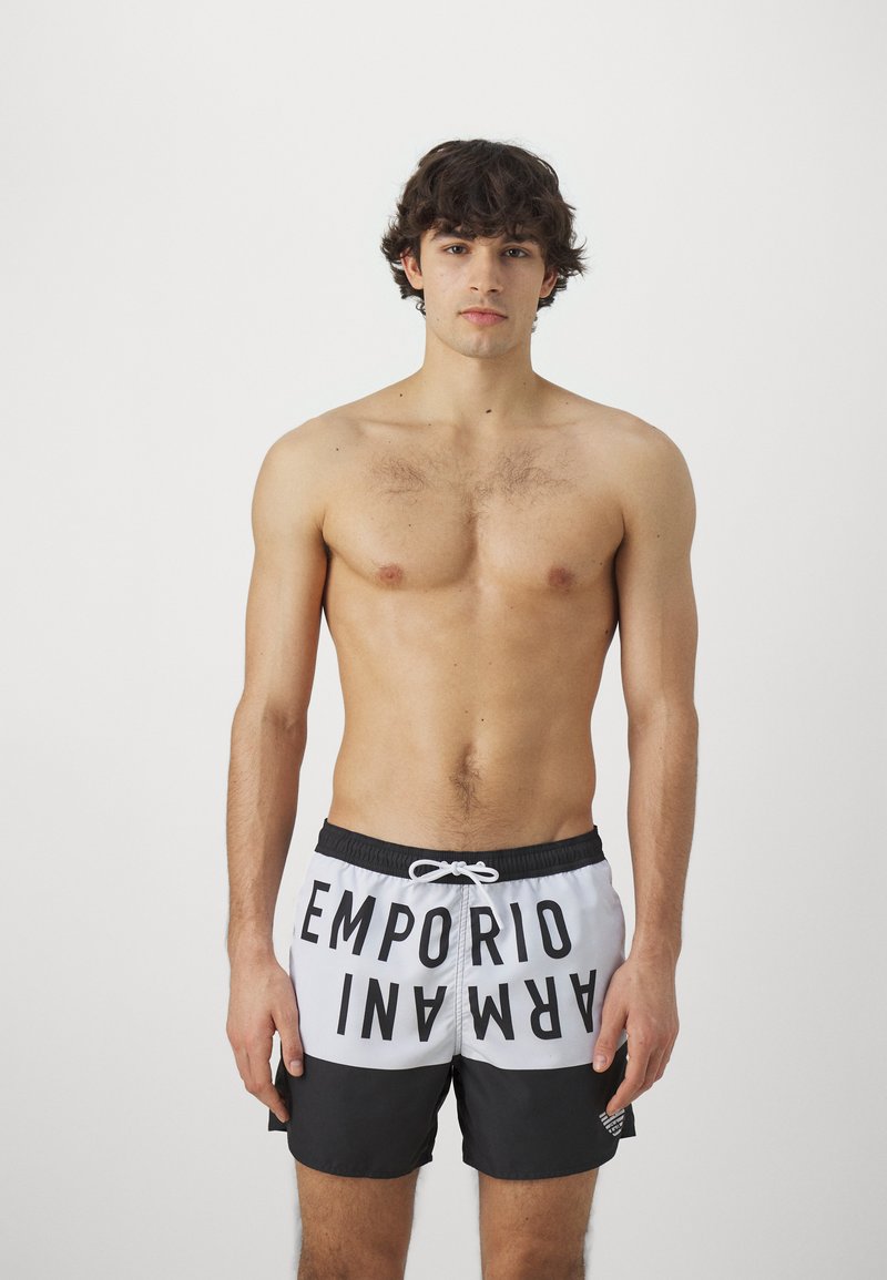 Emporio Armani SWIMWEAR - Badeshorts - nero/bianco/schwarz - Zalando.at