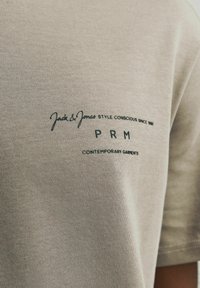 Jack & Jones PREMIUM JPRBLASANCHEZ CREW NECK - T-shirt print - brindle ...