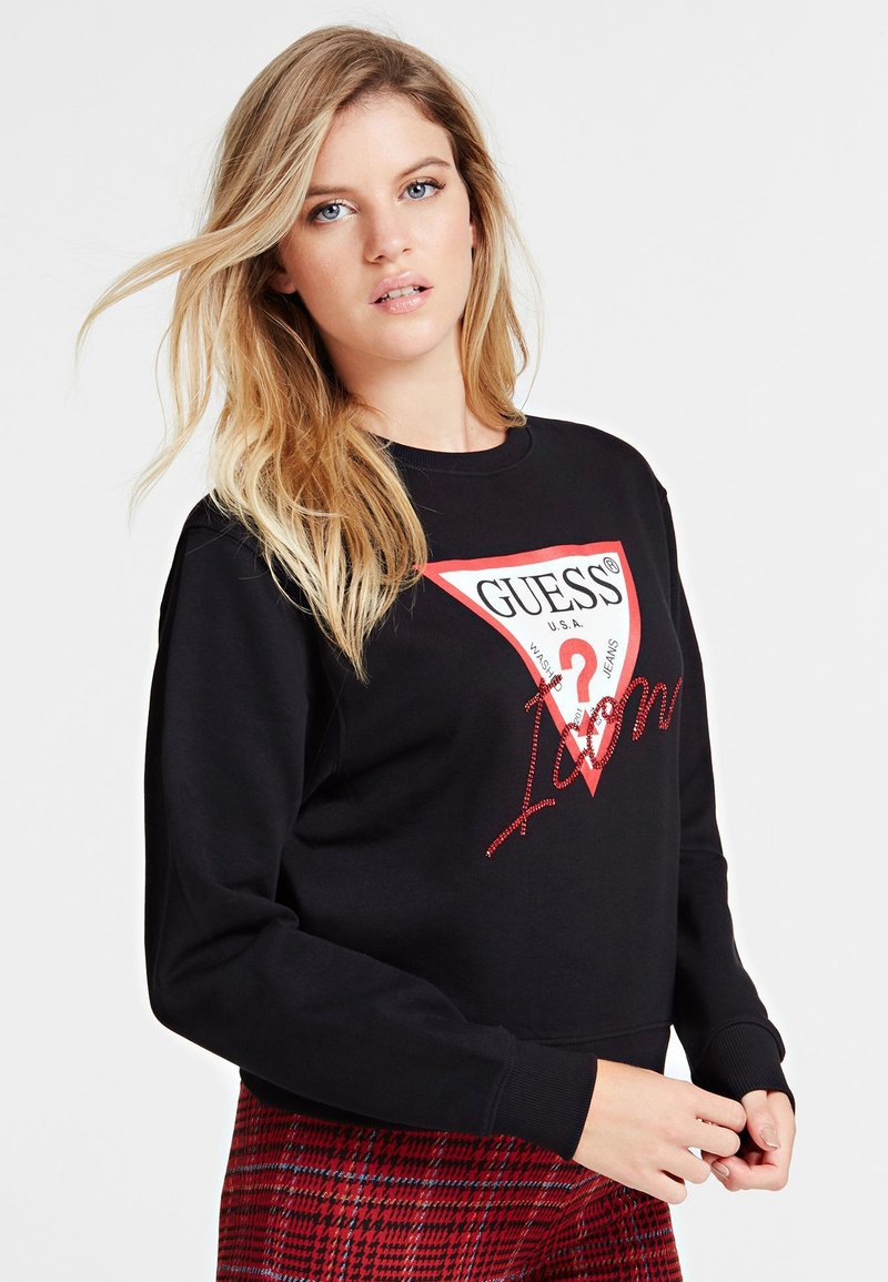 Guess BASIC ICON - Sweatshirt - black - Zalando