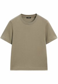 Massimo Dutti AUS PREMIUM - T-Shirt basic - mottled brown/braun meliert ...