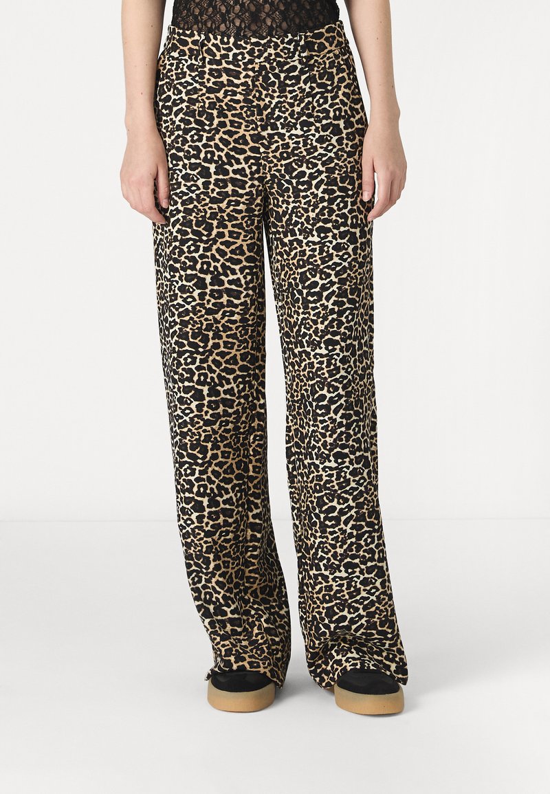 Object OBJLISA WIDE PANT - Trousers - humus/brown - Zalando.ie