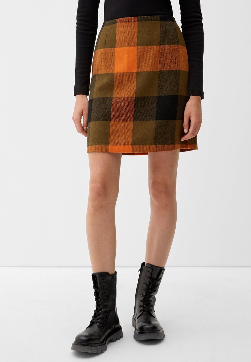 s.Oliver KURZ - A-line skirt - olivgrün/multi-coloured - Zalando