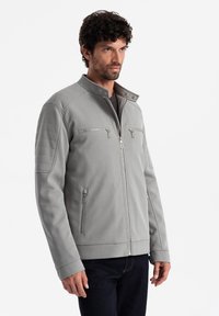 Ombre Imitatieleren jas - grey/grijs - Zalando.nl