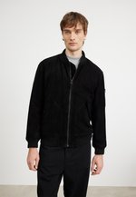 HUGO LEATO - Lederjacke - black/schwarz - Zalando.de