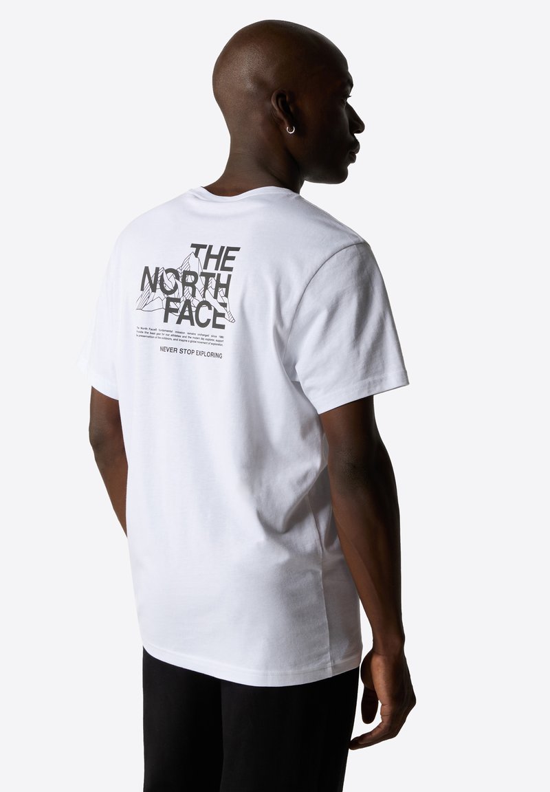 The North Face MOUNTAIN SKETCH - T-shirts print - tnf white tnf black/hvid - Zalando.dk