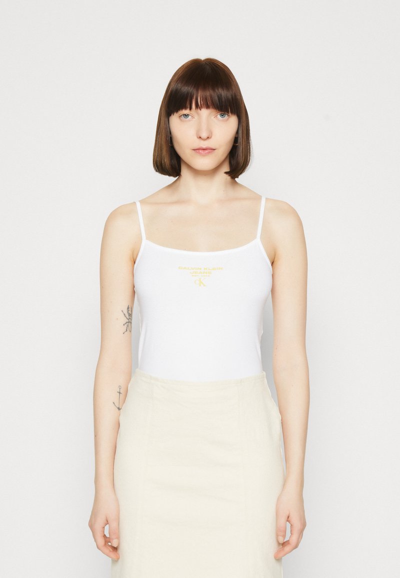Calvin Klein Jeans STRAPPY TANK - Top - bright white/weiß - Zalando.de