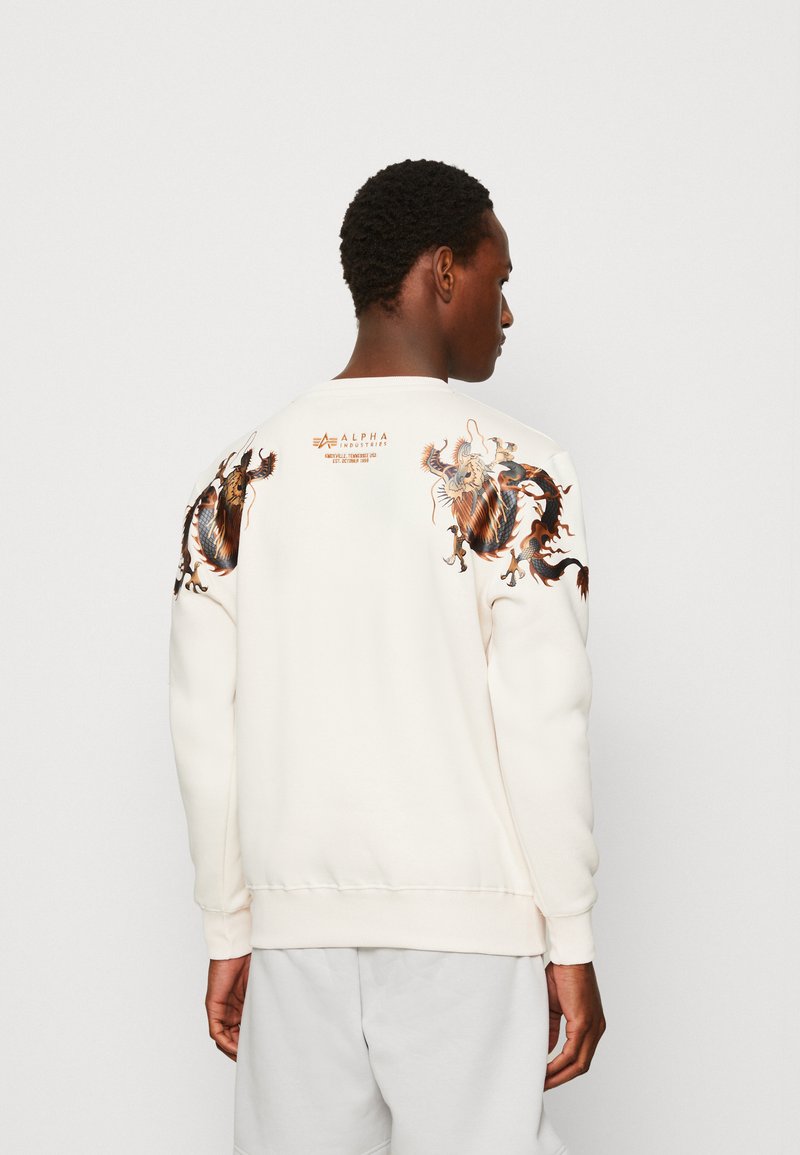 Alpha Industries DRAGON - Sweatshirt - jetstream white/off-white ...