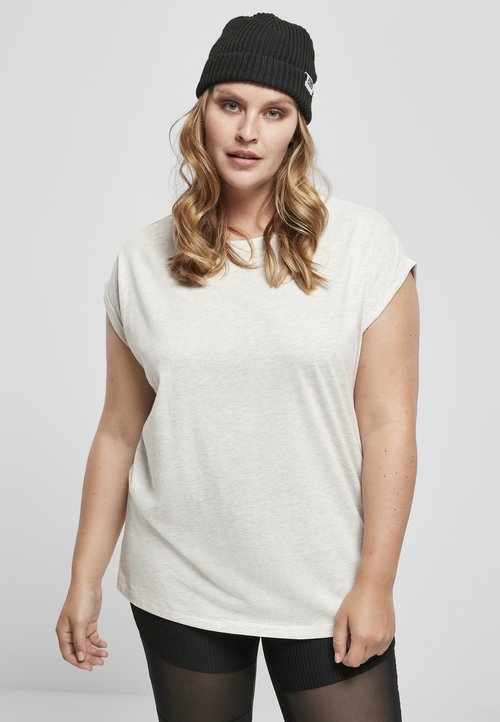 Urban Classics LADIES COLOR MELANGE EXTENDED SHOULDER TEE - T-Shirt ...