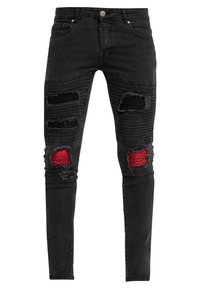 Brave Soul NEVADA - Jeans Skinny Fit - grey wash/red paisley/grey denim ...