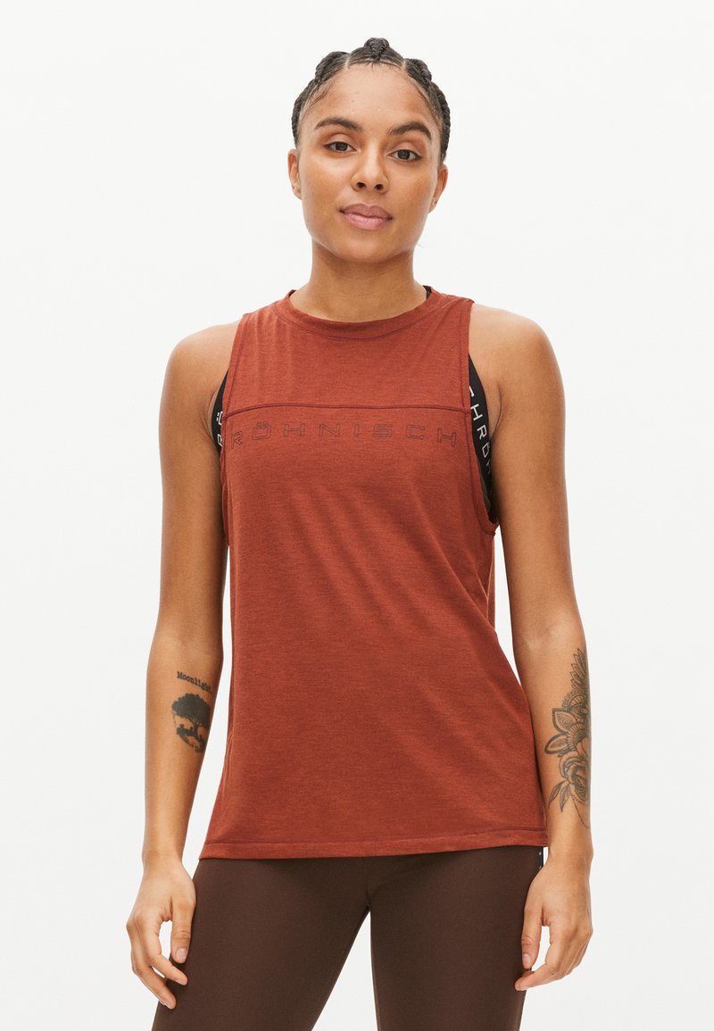 Röhnisch SAIMA LOOSE SINGLET - Top - smoked/light red - Zalando.de