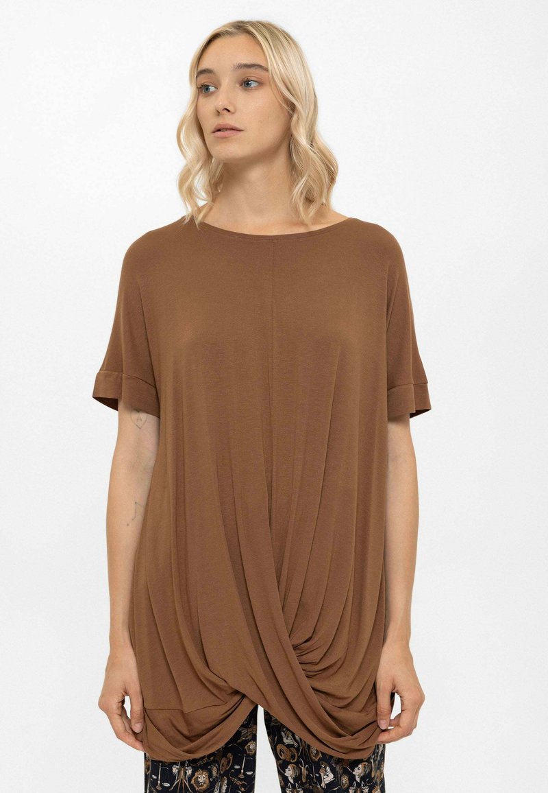 anou anou CLASSIC BLOUSE - Tunic - camel - Zalando.ie